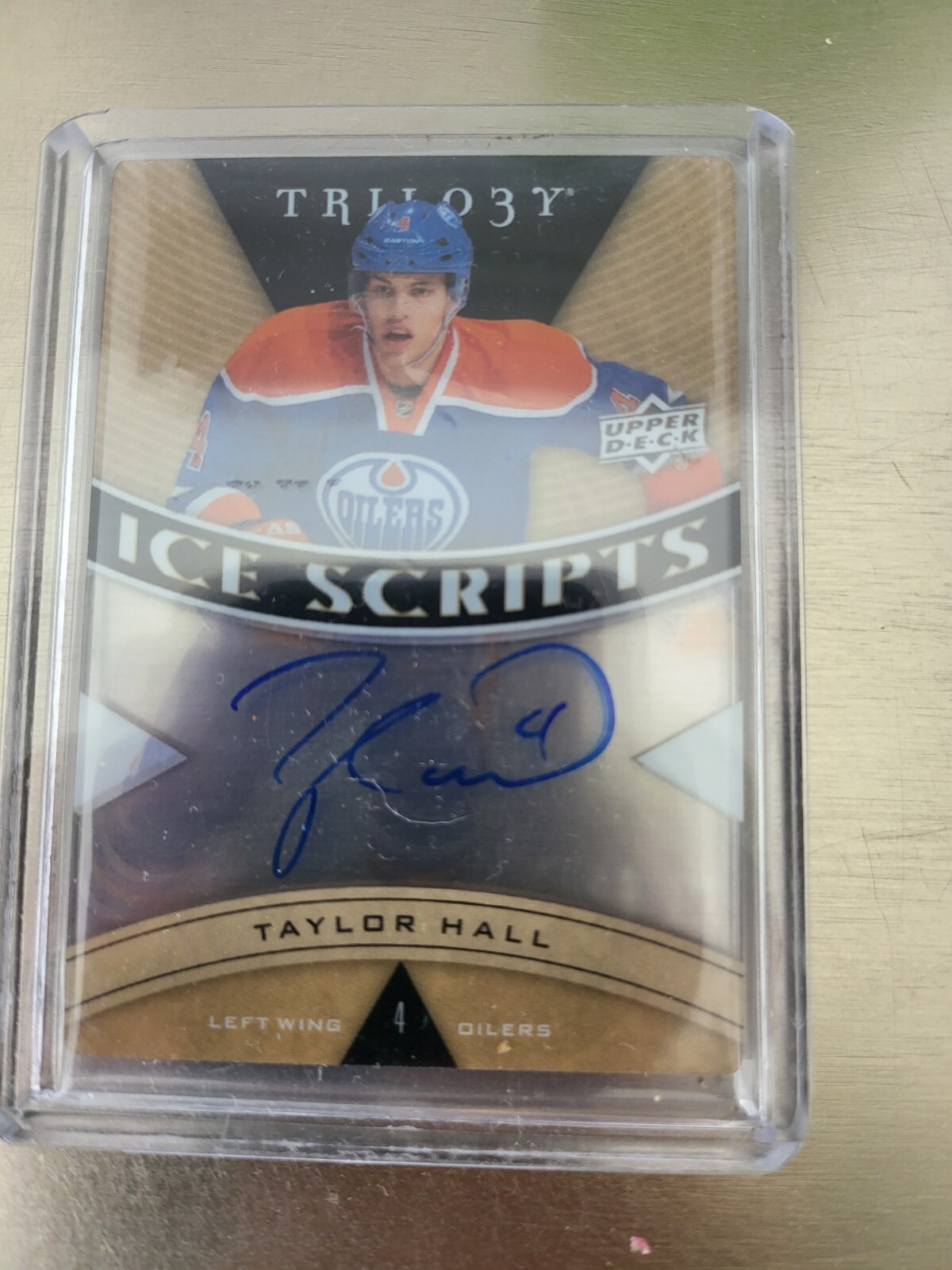 2012-13 UD UPPER Deck Trilogy Ice Scripts Taylor Hall #IS-TH Oilers ...