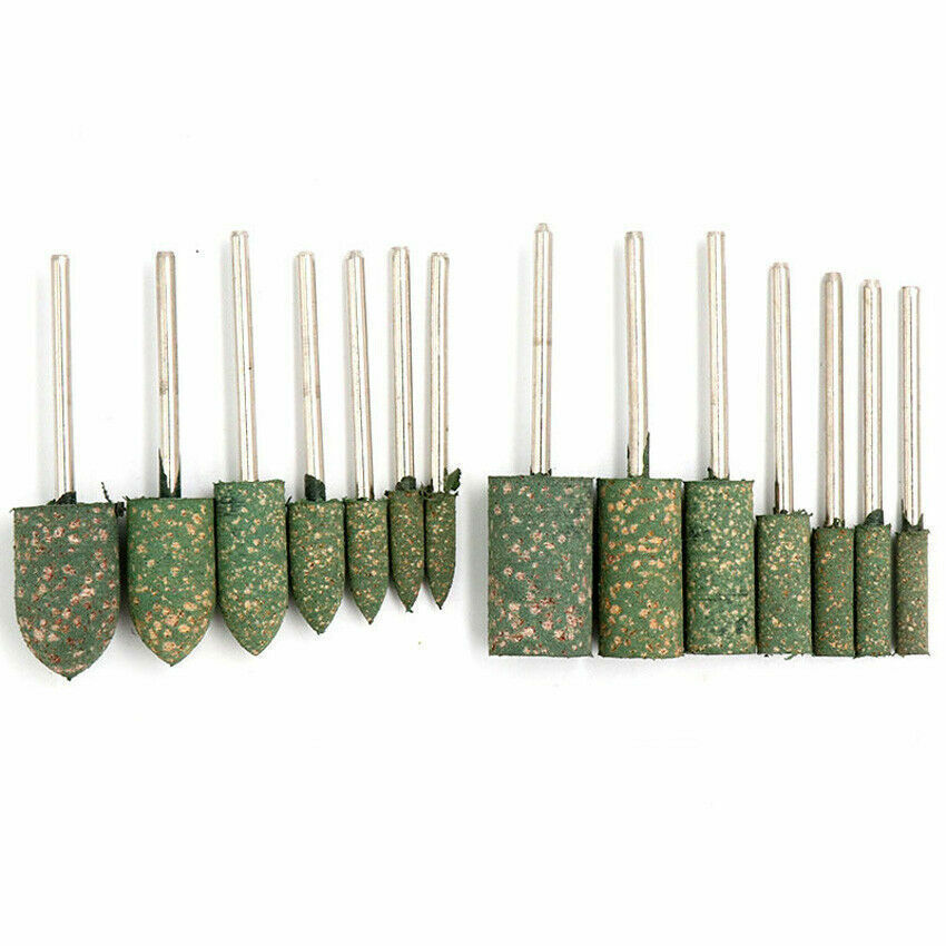 3 - 12mm Mounted Rubber Polishing Burr Point 1/8'' Shank for Dremel ...