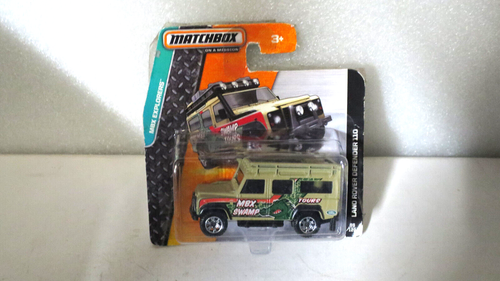 MATCHBOX 1/75 MBX EXPLORERS LAND ROVER DEFENDER 110 SHORT CARD OLD ...