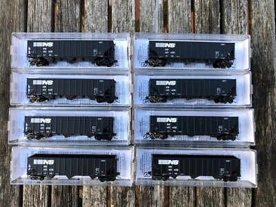 N Scale Micro Trains MTL NS Norfolk Southern Coal Car 8 Car Hopper Set ...