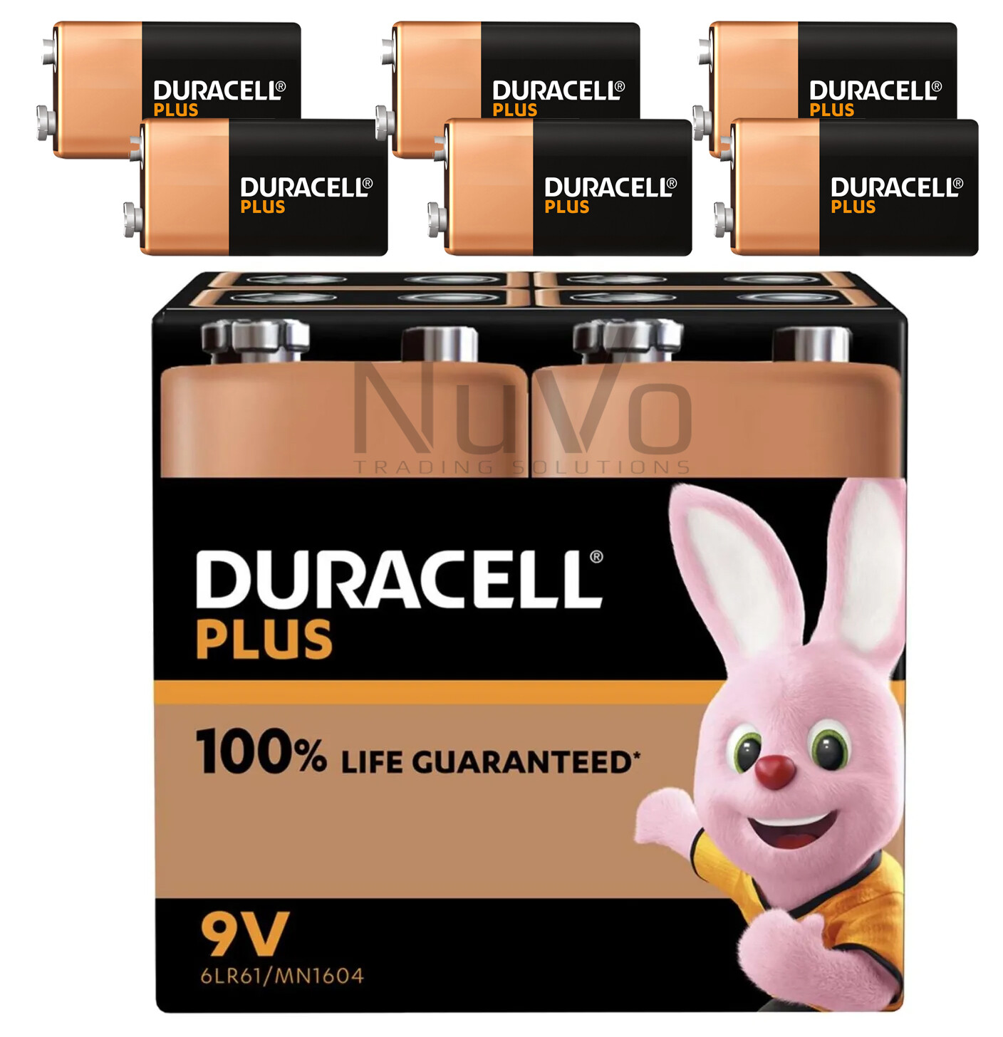 9V DURACELL PLUS POWER SMOKE ALARM BATTERY PP3 LR22 MN1604 LONG LASTING ...