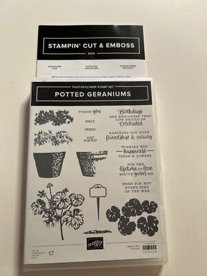 Stampin Up Potted Geraniums Stamps& Dies*Used*Free Shipping | eBay