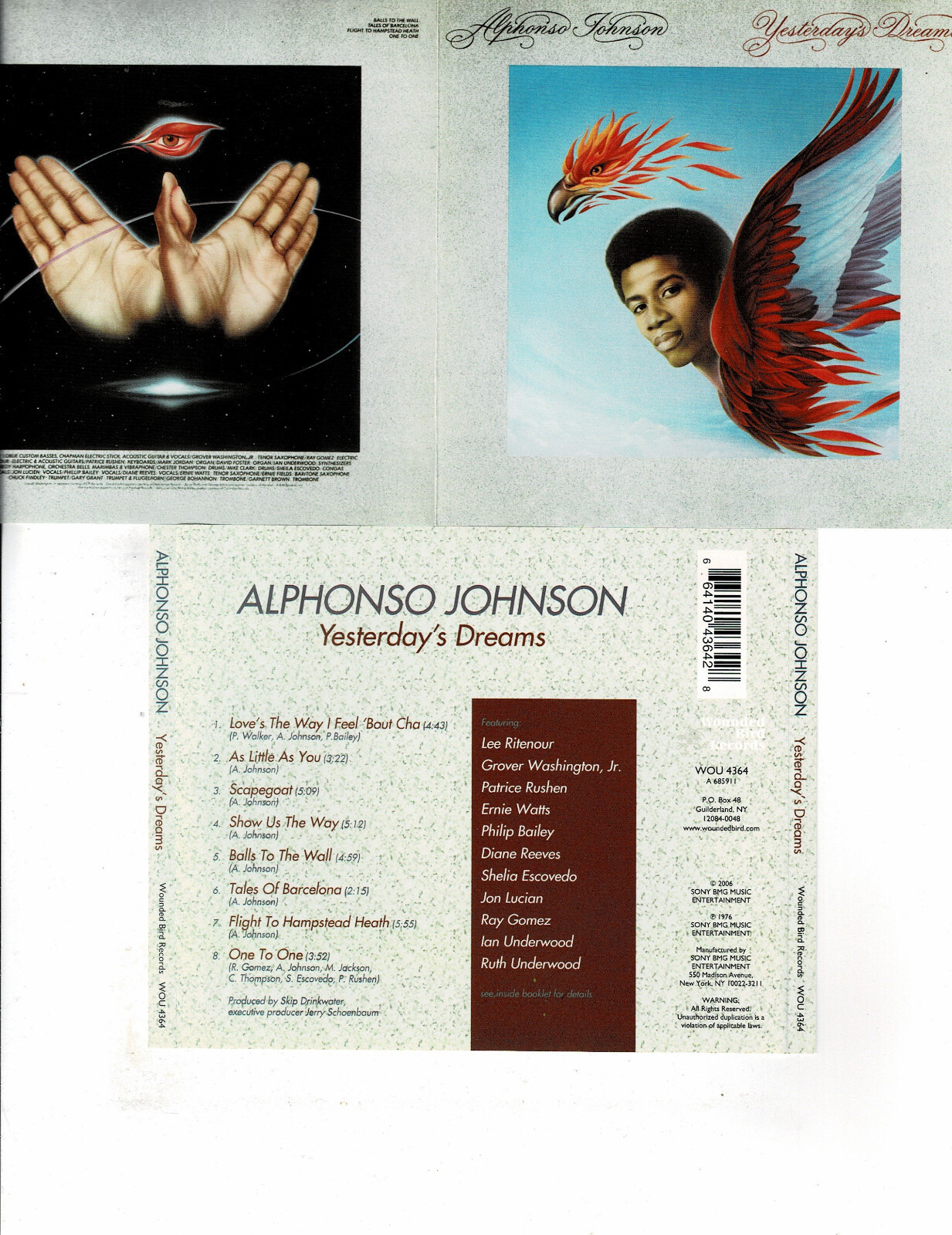 ALPHONSO JOHNSON -YESTERDAY'S DREAMS (CD) *8 TRACKS*RITENOUR*GROVER ...