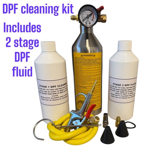 DPF Particulate Filter CAT petrol Injection gun tool + 2x500ml 2 stage ...
