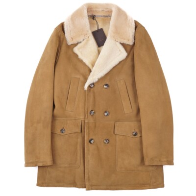 Rifugio Napoli 'Redford' Shearling Suede Leather Rancher Coat XL (Eu 54 ...