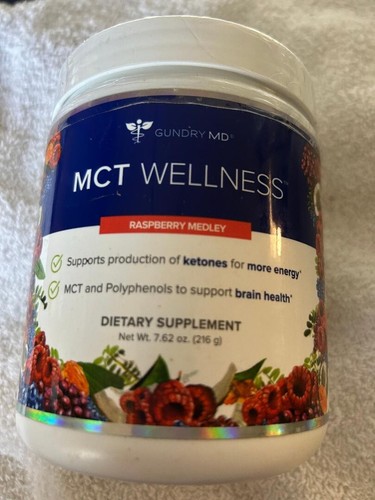 Gundry MD MCT Wellness Powder Raspberry Medley 7.62 Oz MFG Date: 07/ ...