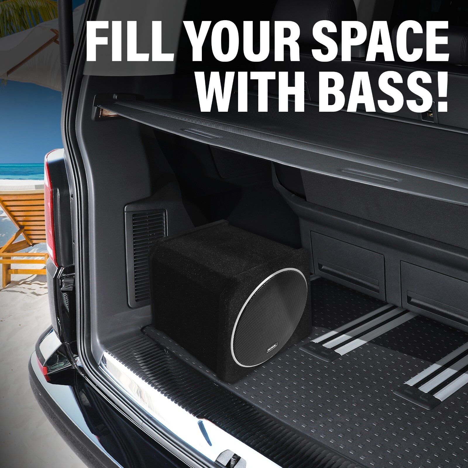 Sound Storm Laboratories PB8 8” 400 W Powered Car 400 Watt Subwoofer ...