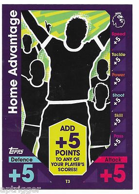 2016 / 2017 EPL Match Attax (T3) HOME ADVANTAGE Tactic Card | eBay