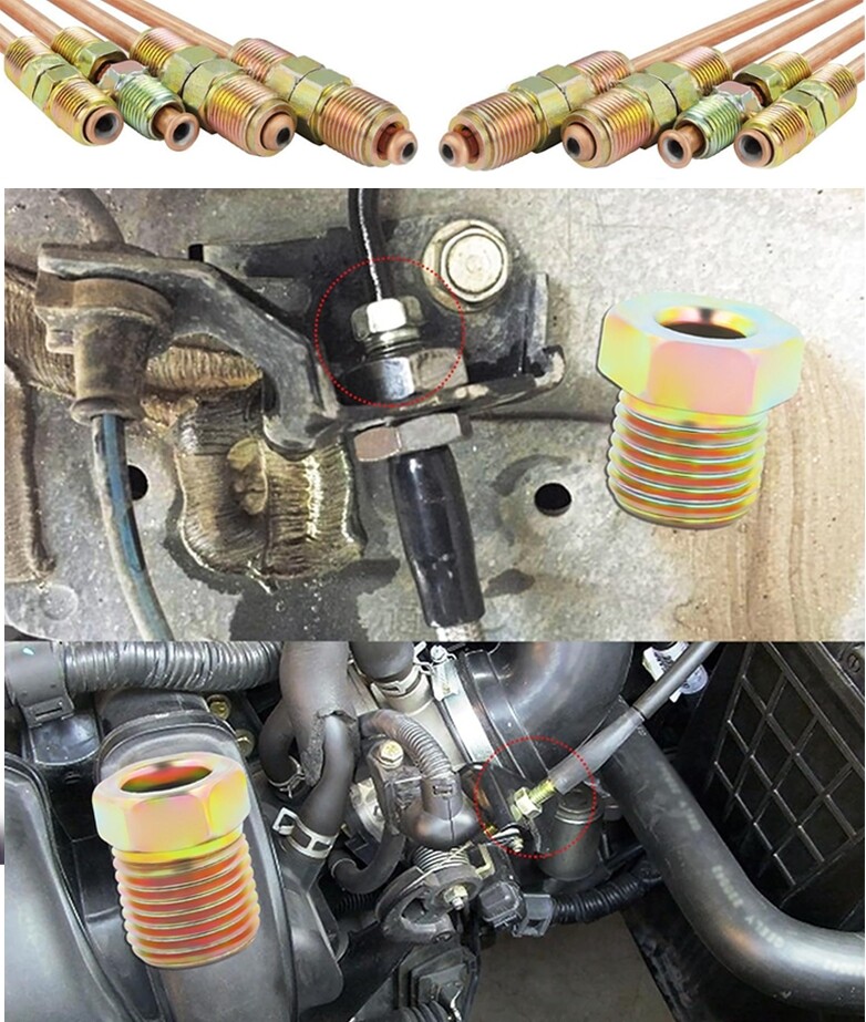 19x Brake Line Fittings Assortment Kits For 3/16"Inverted Flares Brake ...