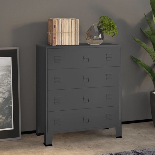 Drawer Cabinet Anthracite Metal Medium Drawer Cabinet 8720286699522| eBay