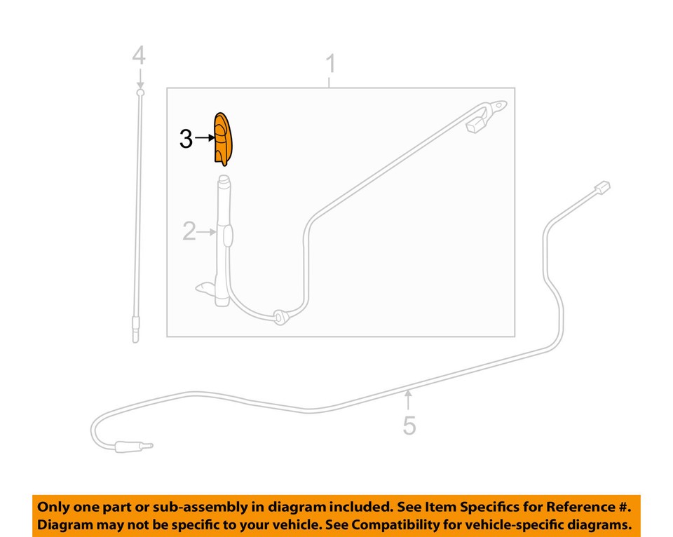 GENUINE Antenna Grommet Ormnament 86392-08020 for 2011-2015 Toyota ...