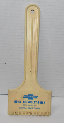 Vintage Buhr Chevrolet Chevy Buick Tripoli IA Advertising Ice Scraper ...