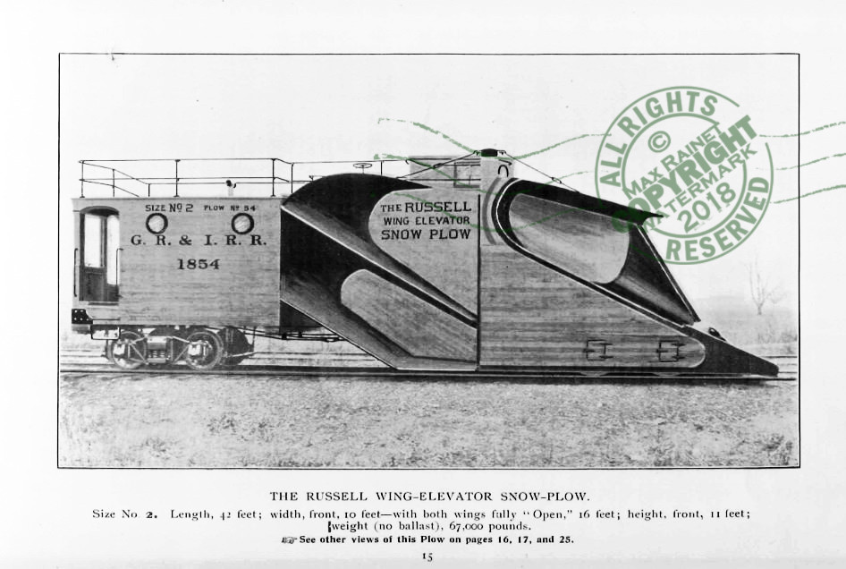 Russell Snow Plows + Flangers (1898) CATALOG trains railroad Machinery ...