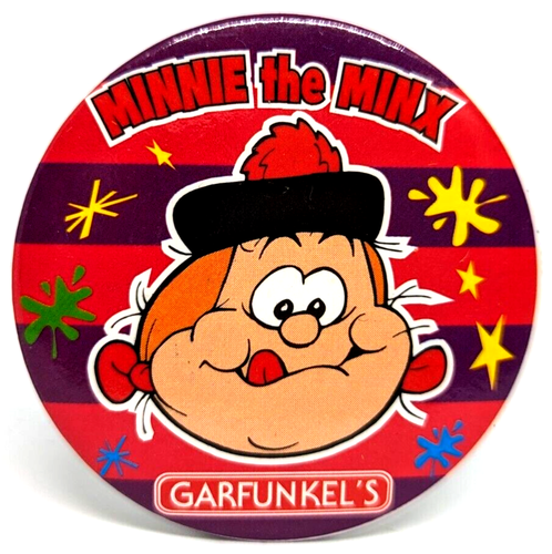 Vintage MINNIE The Minx Beano Comic Magazine GARFUNKEL'S 1998 Badge Pin ...