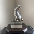 Castor Cooper Vintage MCM Pewter HORSE Sculpture on Lucite Base ...