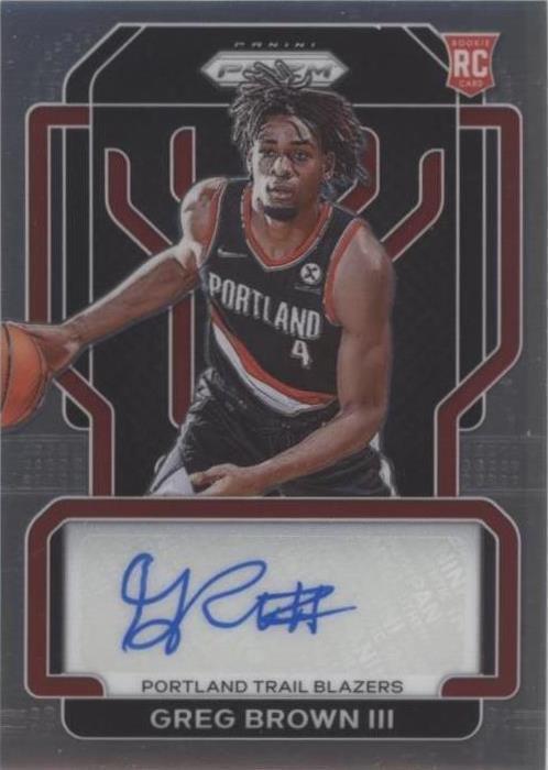 2021-22 Panini Prizm - Rookie Signatures Greg Brown III #RS-GBR (AU, RC ...