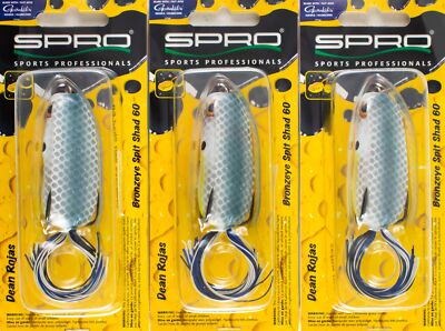 (LOT OF 3) SPRO BRONZEYE SPIT SHAD 60 1/2OZ SBESS60NSHD #25 NASTY SHAD ...