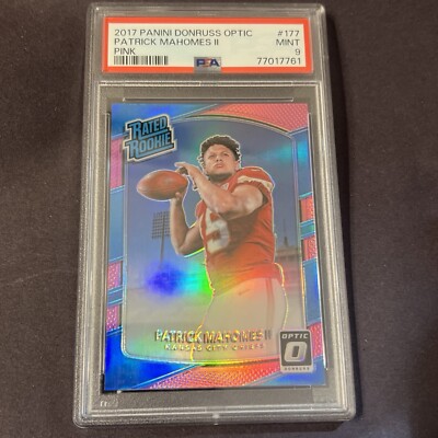 2017 DONRUSS OPTIC PINK PRIZM #177 PATRICK MAHOMES II RC RATED ROOKIE ...