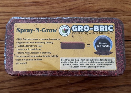Set Of 6 Spray-N-Go Gro-Brics All Brand New Coir Growing Medium Soil ...