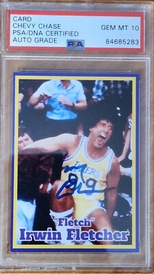 Chevy Chase Autographed Fletch card PSA Signed Irwin R. Fletcher | eBay