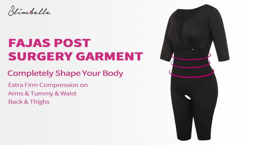 Women Full Body Shaper Post Surgery Seamless Fajas Compression Garment ...