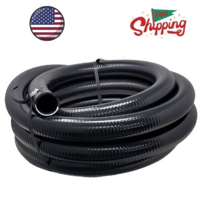 Sealproof Flexible PVC Pipe 2 Inch Dia Hose 25 FT Length, Black Tubing ...