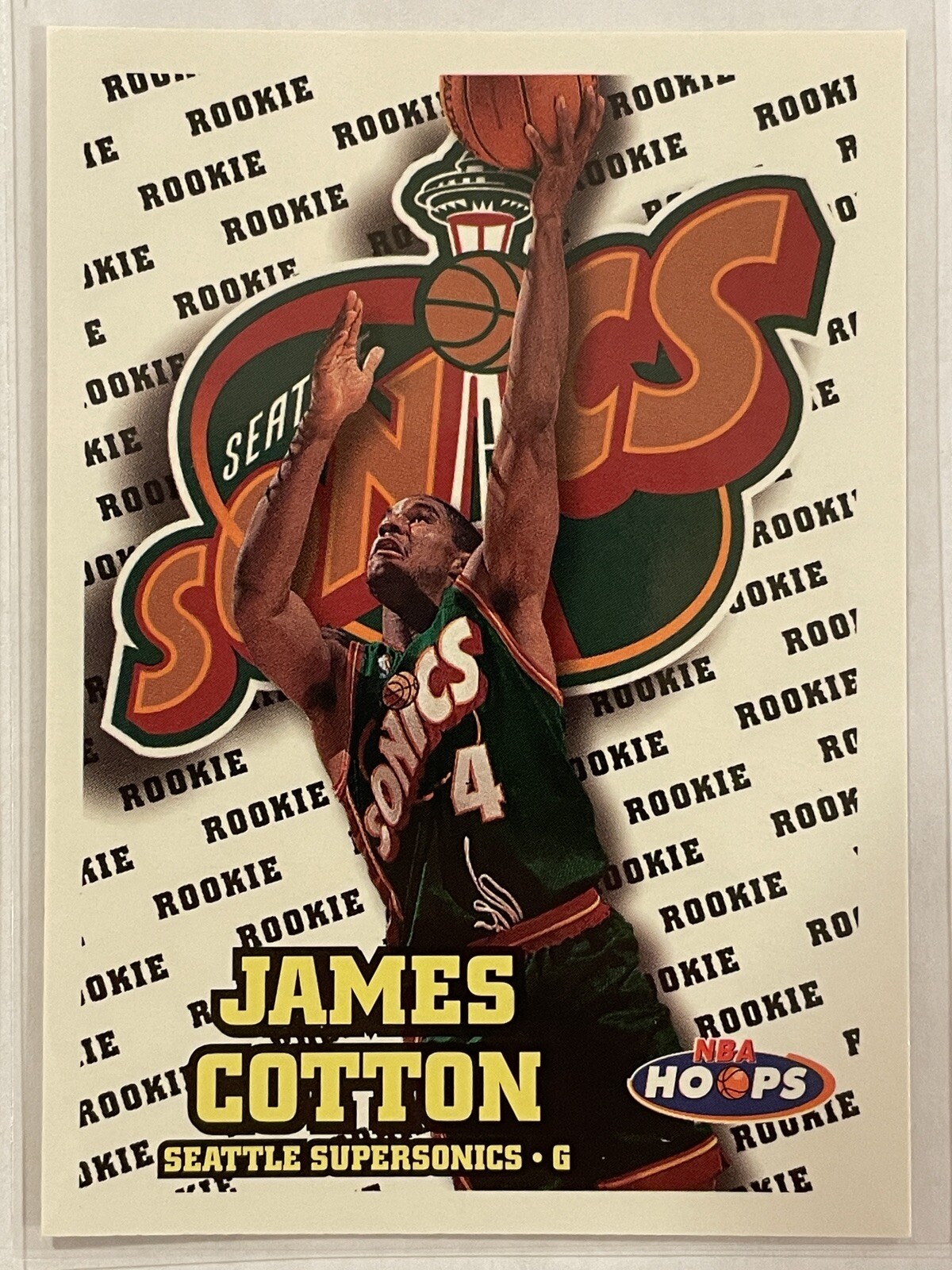 1997-98 NBA Hoops James Cotton Rookie RC #189 Basketball Seattle ...