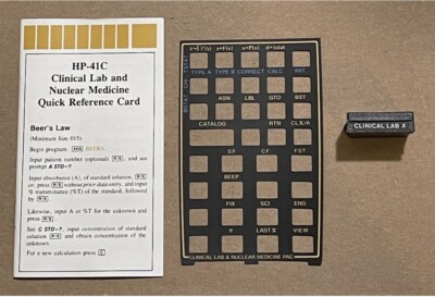 Clinical Lab Module for HP 41C/CV/CX Calculators | eBay