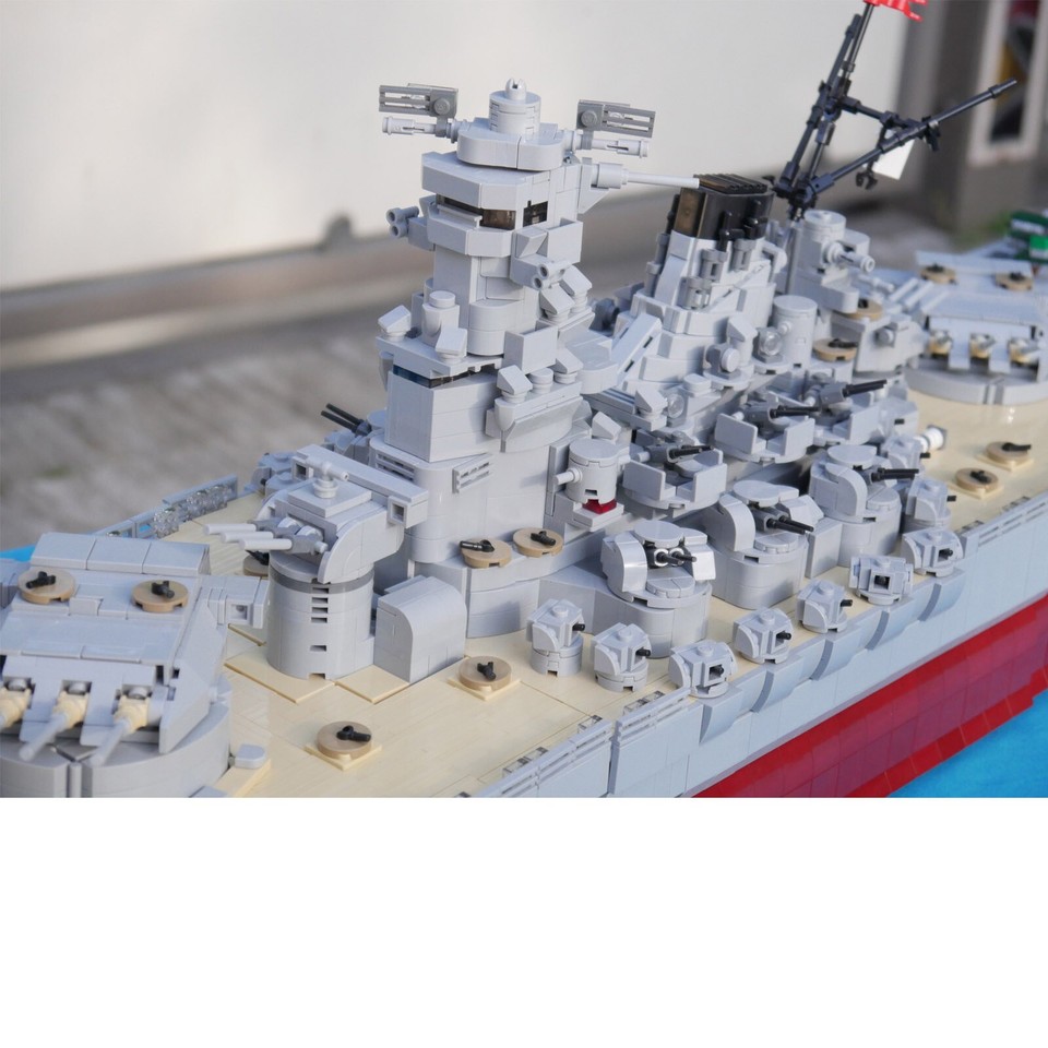 MOC IJN Yamato Battleship 1:200 Scale Historical Warship Model 8717 Pcs ...