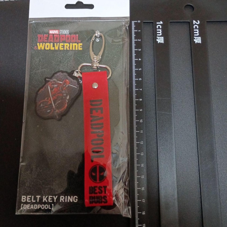 Marvel Deadpool Belt Keychain w/Acrylic Charm Unopened Red | eBay