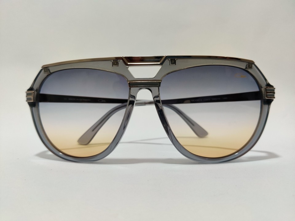 Cazal Sunglasses Gray Crystal Frame Smoked Tinted Lens Men's Women's ...