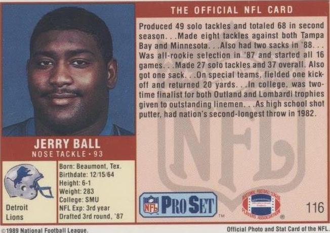 1989 Pro Set Jerry Ball #116 for sale | eBay