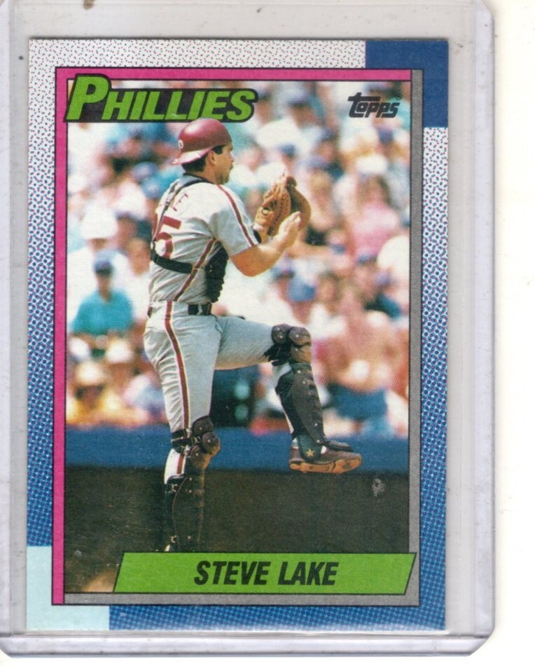 1990 Topps - #183 Steve Lake Philadelphia Phillies baseball card | eBay