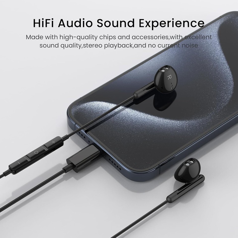 USB C Headphones for Samsung Galaxy S24 S23 S22 S21 S20 A55& Microphone ...