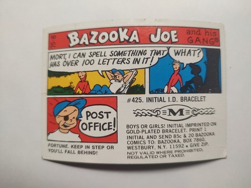 1978 Topps Bazooka Joe and His Gang Comics Trading Card #75-8 | eBay