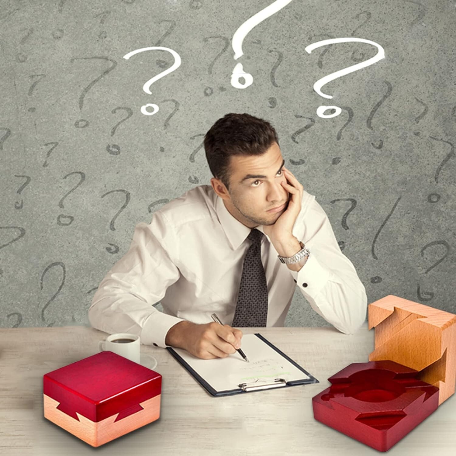 Impossible Dovetail Box Mini 3D Brain Teaser Wooden Magic Drawers Gift ...