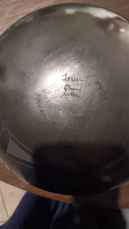 Signed by Jesus Pina-Mata Ortiz Blackware Pottery Vase 9X9.5. Vintage ...