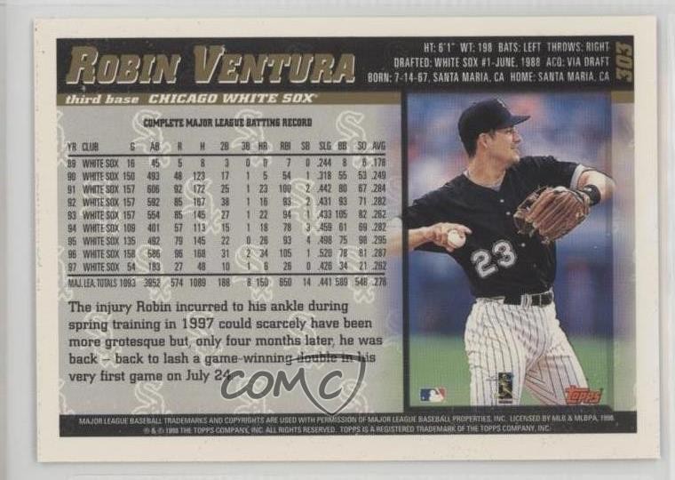 1998 Topps Inaugural Arizona Diamondbacks Robin Ventura #303 | eBay