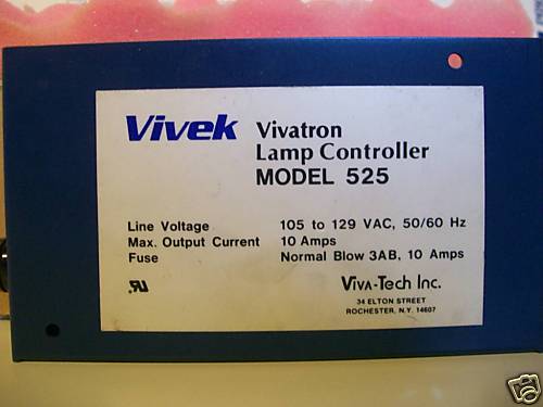 VIVEK VIVATRON LAMP CONTROLLER MODEL 525 | eBay