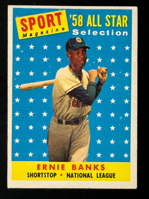 Ernie Banks, 1958 Topps All Star Card, #482, Card is NM-Mint | eBay