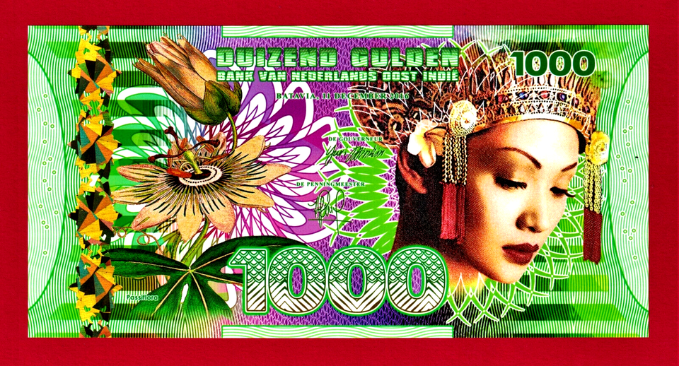 COLORFUL 1000 DUIZEND GULDEN NETHERLANDS INDIE POLYMER UNC NOTE BIRD ...