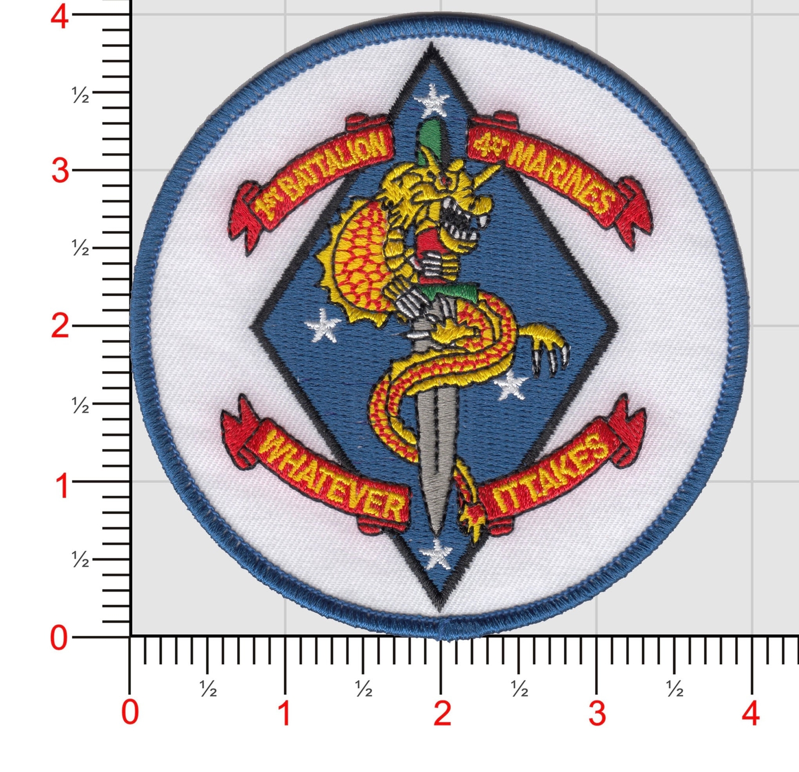 Officially Licensed USMC 1st Bn 4th Marines Patch | eBay