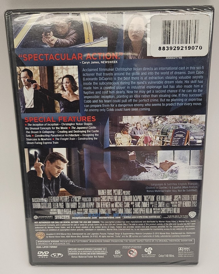 Inception (DVD, 2010) NEW | eBay