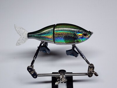 Custom 6 Inch 2 oz Slow Sink Glide Bait - Foil Largemouth Bass Pattern ...