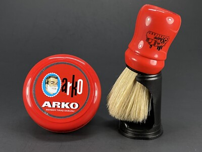 ARKO Shaving Cream Soap tub and TSF Brush By Omega Set | eBay