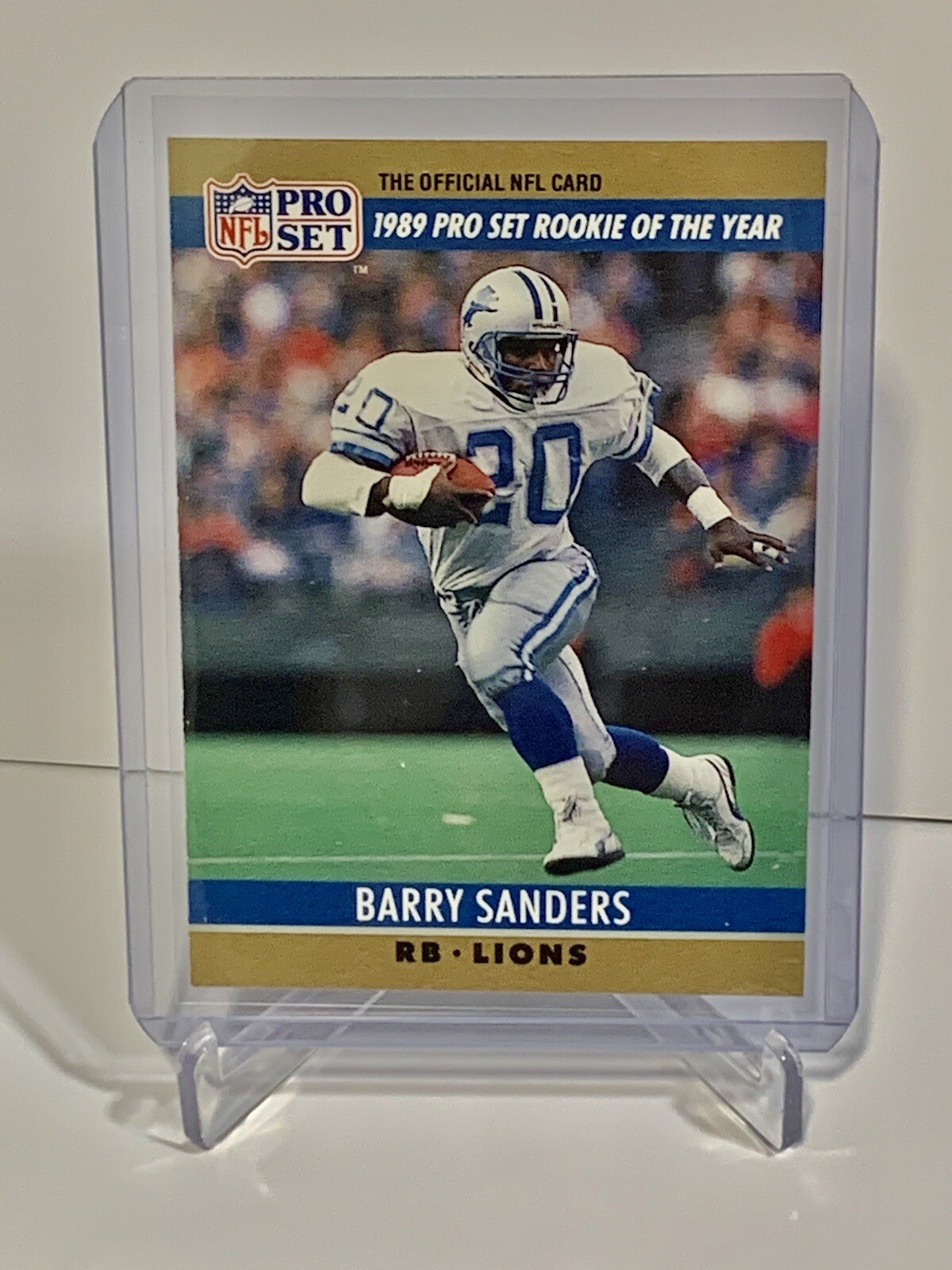 BARRY SANDERS 1990 PRO SET | 1989 ROOKIE OF THE YEAR #1 - NEAR MINT TO ...