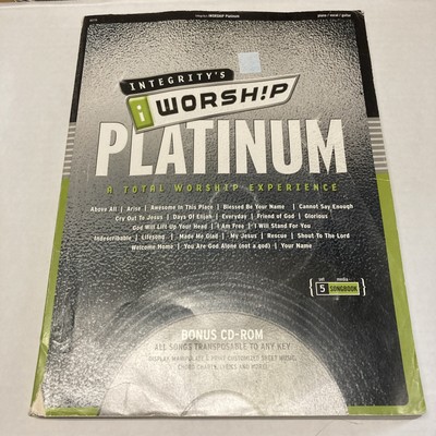 Integrity's Worship Platinum Music Song Book Praise Gospel Hymns w/ CD ...
