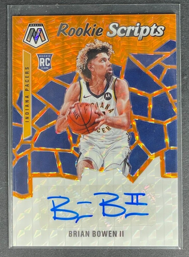 2019 PANINI MOSAIC BRIAN BOWEN II ROOKIE SCRIPTS ORANGE AUTO RC #RSBB2 ...
