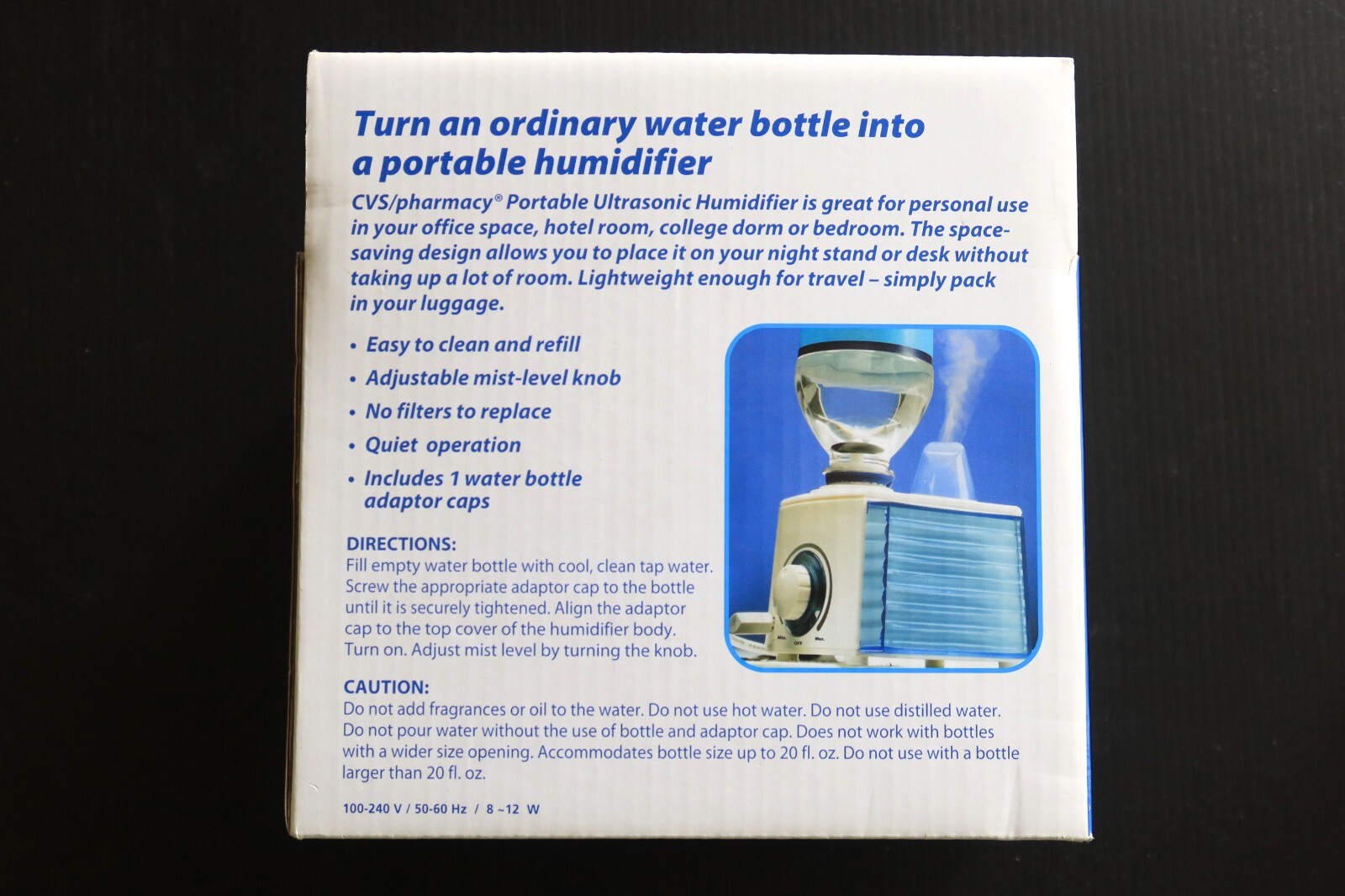 CVS Pharmacy Portable Ultrasonic Humidifier Soothing Cool Mist ...