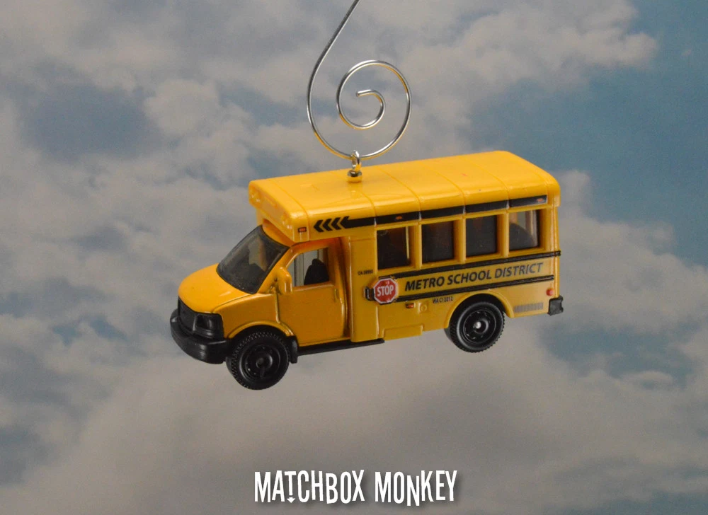 White Short School Bus
